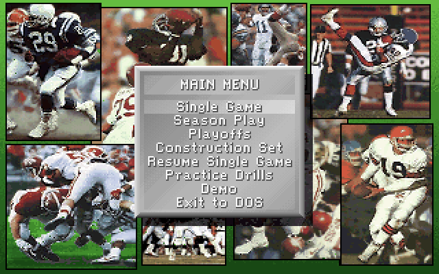 Screenshot of Mike Ditka Ultimate Football (DOS, 1991) - MobyGames