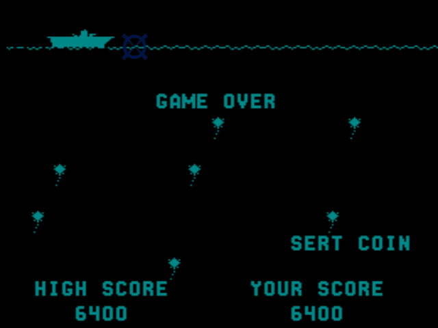 Screenshot of Sea Wolf (Arcade, 1976) - MobyGames