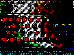 Screenshot of Rotten Egg Mines (ZX Spectrum, 2016) - MobyGames