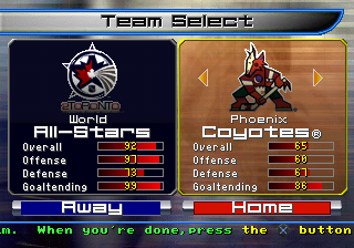 Screenshot of NHL Blades of Steel 2000 (PlayStation, 2000) - MobyGames
