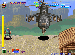 Screenshot of Shock Troopers (Arcade, 1997) - MobyGames