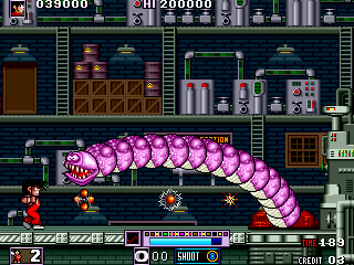 Screenshot of Thunder Hoop (Arcade, 1992) - MobyGames