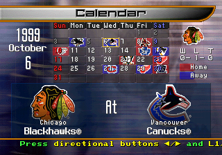 Screenshot of NHL Blades of Steel 2000 (PlayStation, 2000) - MobyGames
