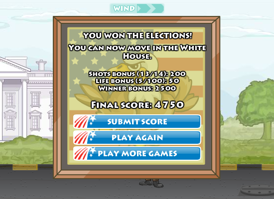 Screenshot of Presidential Street Fight 2008 (Browser, 2008) - MobyGames