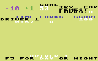 Screenshot of Math Mileage (Commodore 64, 1984) - MobyGames