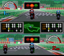 Screenshot of GP-1 (SNES, 1993) - MobyGames