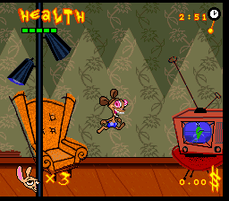 Screenshot of The Ren & Stimpy Show: Veediots! (SNES, 1993) - MobyGames