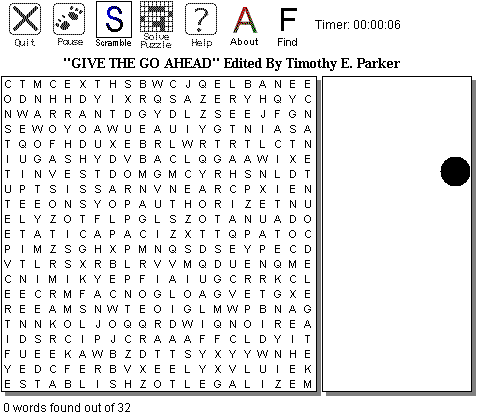 Screenshot of Universal Word Search (Browser, 1997) - MobyGames