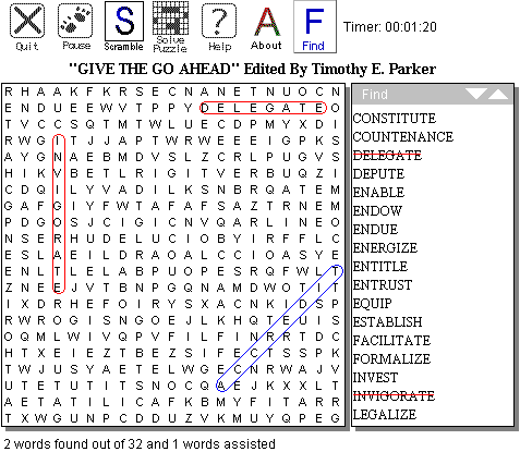 Screenshot of Universal Word Search (Browser, 1997) - MobyGames