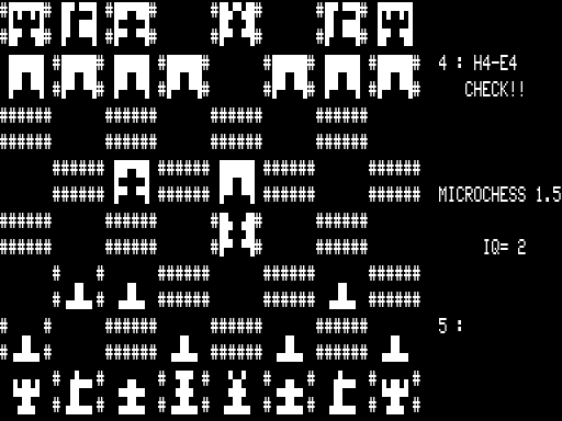 Screenshot of Microchess (TRS-80, 1976) - MobyGames
