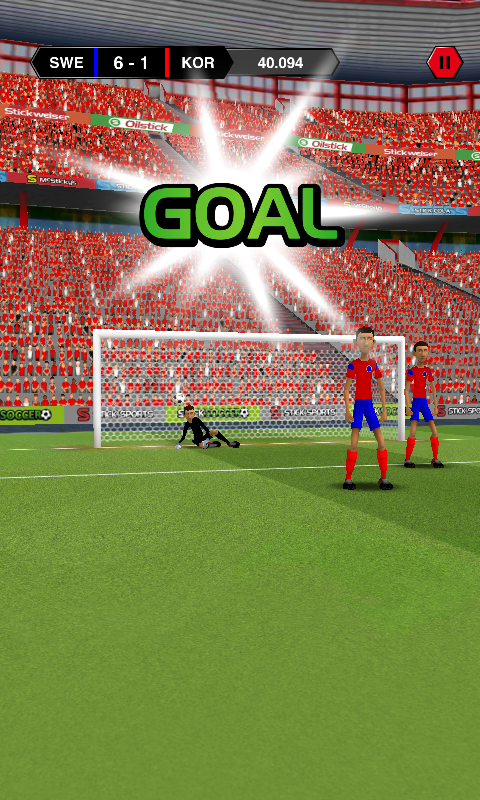 Screenshot of Stick Soccer (Android, 2014) - MobyGames