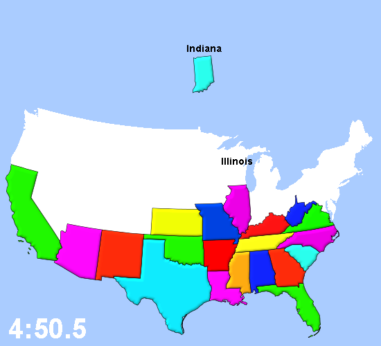 Screenshot of Statetris (Browser, 2007) - MobyGames