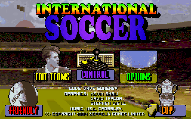 Screenshot of International Soccer (DOS, 1994) - MobyGames