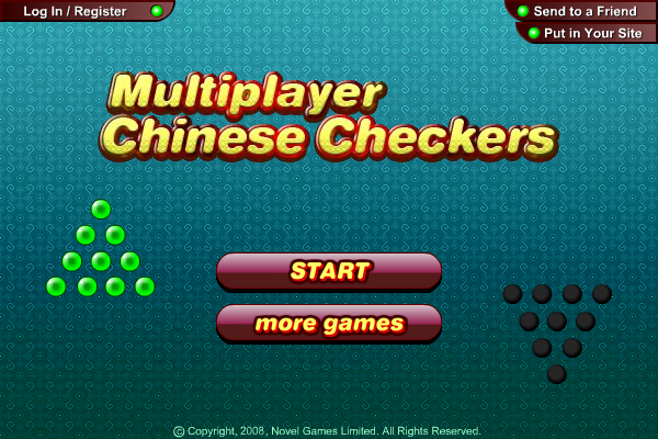 Screenshot of Multiplayer Chinese Checkers (Browser, 2008) - MobyGames