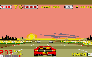Screenshot of OutRun (Amiga, 1986) - MobyGames