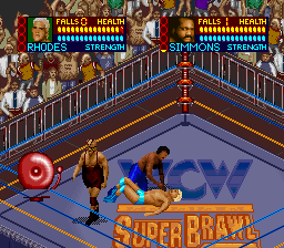 Screenshot of WCW SuperBrawl Wrestling (SNES, 1994) - MobyGames