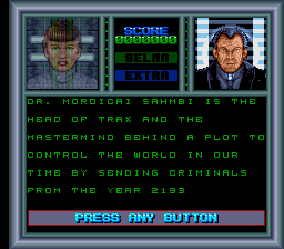 Screenshot of Time Trax (SNES, 1994) - MobyGames