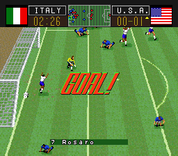 Screenshot of Capcom's Soccer Shootout (SNES, 1994) - MobyGames