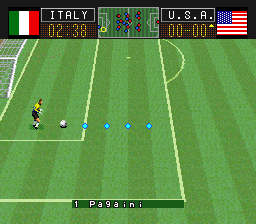 Screenshot of Capcom's Soccer Shootout (SNES, 1994) - MobyGames