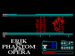 Screenshot of Erik: Phantom of the Opera (ZX Spectrum, 1987) - MobyGames
