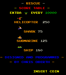 Screenshot of Rescue (Arcade, 1982) - MobyGames