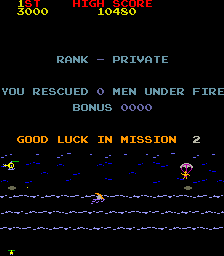 Screenshot of Rescue (Arcade, 1982) - MobyGames