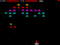 Screenshot of Galaxian (ZX Spectrum, 1979) - MobyGames