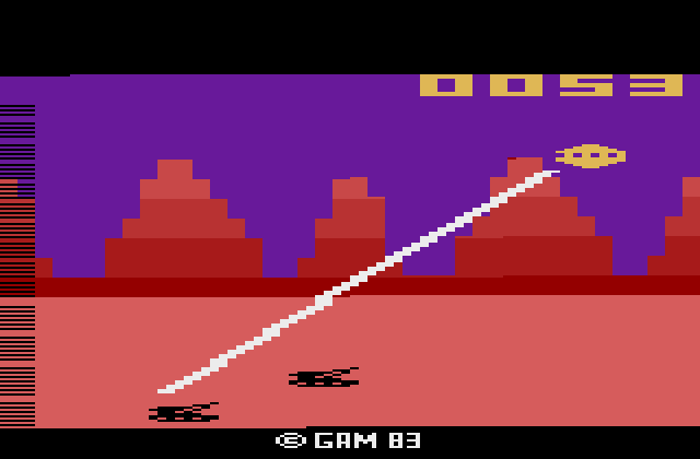 Screenshot of Gamma-Attack (Atari 2600, 1983) - MobyGames