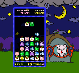Screenshot of Nontan to Issho: Kuru Kuru Puzzle (SNES, 1994) - MobyGames