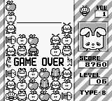 Screenshot of Nontan to Issho: Kuru Kuru Puzzle (Game Boy, 1994 ...