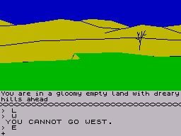 Screenshot of The Hobbit (ZX Spectrum, 1982) - MobyGames