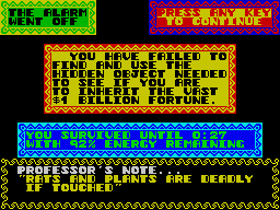 Screenshot of Mega-Bucks (ZX Spectrum, 1986) - MobyGames