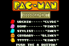 Screenshot of Pac-Man Collection (Game Boy Advance, 2001) - MobyGames
