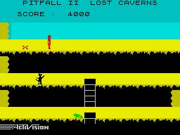 Screenshot of Pitfall II: Lost Caverns (ZX Spectrum, 1984) - MobyGames