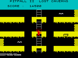 Screenshot of Pitfall II: Lost Caverns (ZX Spectrum, 1984) - MobyGames