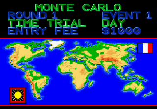 Screenshot of Power Drive (Genesis, 1994) - MobyGames