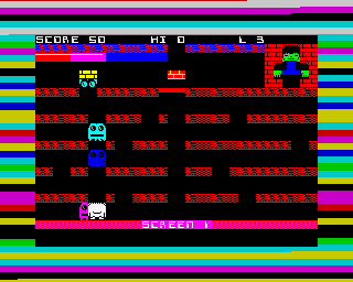 Screenshot of Dr. Franky and the Monster (ZX Spectrum, 1984) - MobyGames