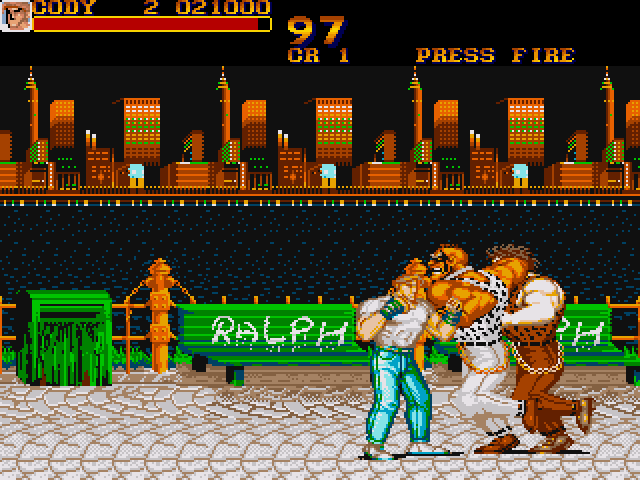 Screenshot of Final Fight (Amiga, 1989) - MobyGames