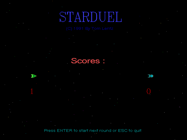 Screenshot of Starduel (DOS, 1991) - MobyGames