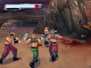 Screenshot of Hokuto no Ken: Seikimatsu Kyuseisyu Densetsu (PlayStation ...