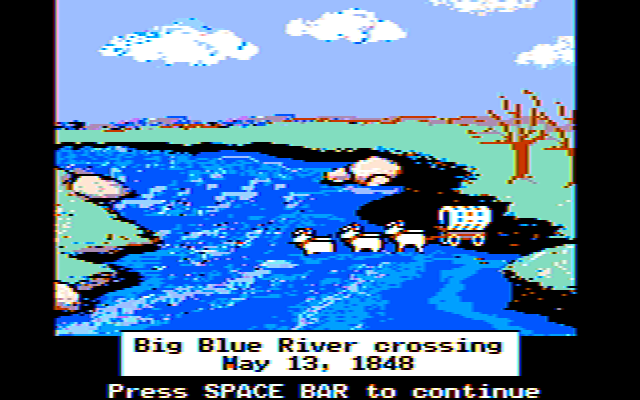Screenshot of The Oregon Trail (DOS, 1985) - MobyGames
