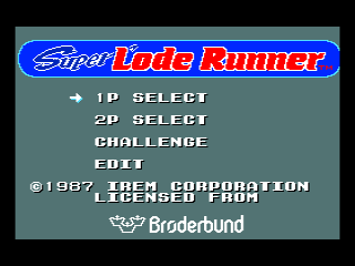 Screenshot of Super Lode Runner (MSX, 1987) - MobyGames