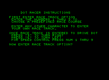 Dot Racer (1978) - MobyGames