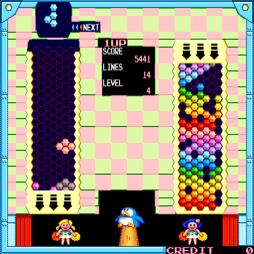 Screenshot of Hexion (Arcade, 1992) - MobyGames