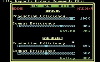 Screenshot of Empire: Wargame of the Century (Commodore 64, 1987 ...