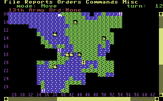 Screenshot of Empire: Wargame of the Century (Commodore 64, 1987 ...