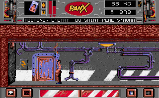 Screenshot of Ranx: The Video Game (Amiga, 1990) - MobyGames