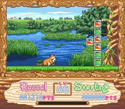 Screenshot of Araiguma Rascal (SNES, 1994) - MobyGames