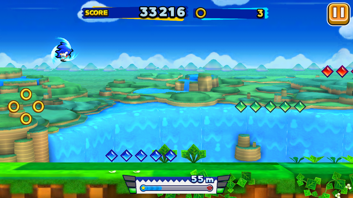 Screenshot of Sonic Runners (iPhone, 2015) - MobyGames