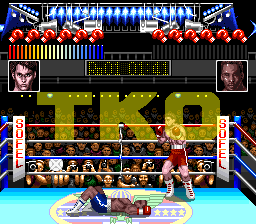 Screenshot of TKO Super Championship Boxing (SNES, 1992) - MobyGames
